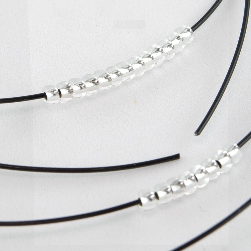 Black Beading Wire 7x7 Coated Cable 0.60mm/.024" Dia. • Boundless Beads